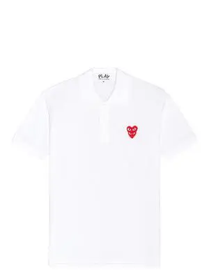 Play Comme Des Garcon Polo T-shirt - White