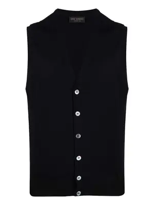 DELL'OGLIO Merino Wool Vest - Blue