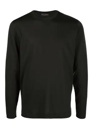 DELL'OGLIO Crew-neck Merino Jumper - Green