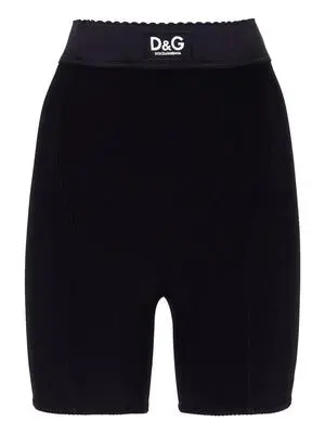 Dolce & Gabbana Logo-print Cycling Shorts - Black