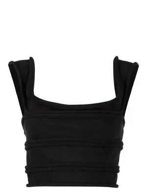 Alexander Wang Cinched Cropped Tank Top - Black