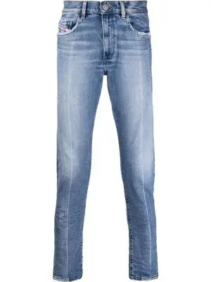 DIESEL® Whiskering Effect Slim-fit Jeans - Blue