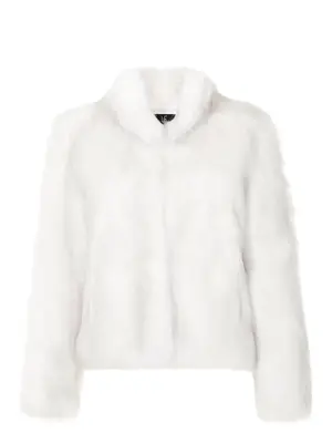 UNREAL FUR Fur Delish High-neck Jacket - White