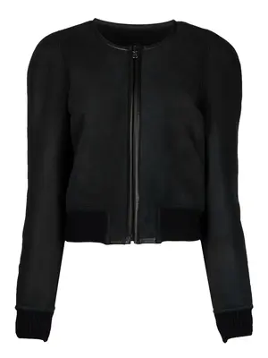 MARANT ETOILE MARANT ÉTOILE Collarless Wool Bomber Jacket