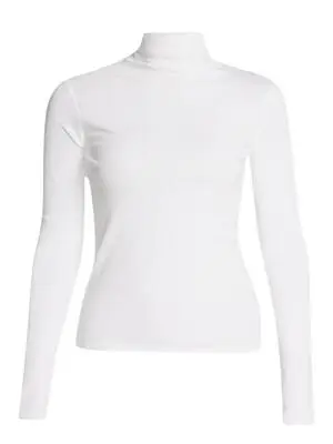 VINCE Vince Essential Long-Sleeve Cotton Turtleneck Top
