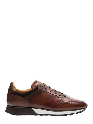 Magnanni Magnanni Arco Mix-Leather Trainer Sneakers Midbrown