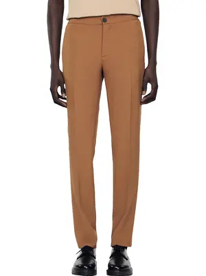 Sandro Sandro Jersey Pants Camel