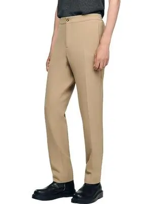 Sandro Jersey Pants - Light Taupe