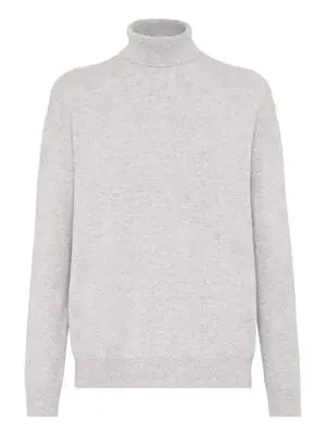 Brunello Cucinelli Roll-neck Cashmere Sweater - Grey