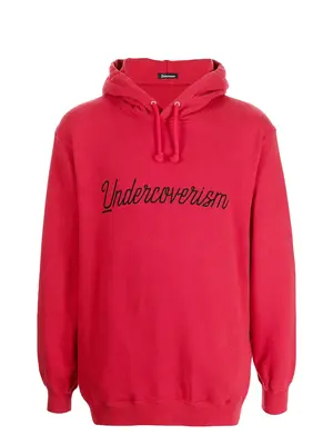 UNDERCOVERISM Cursive Logo-print Hoodie - Red