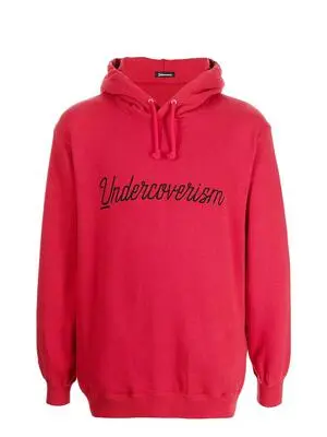 UNDERCOVERISM Cursive Logo-print Hoodie - Red