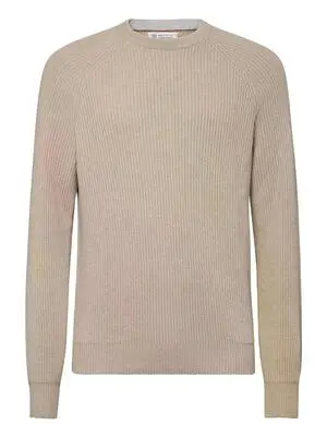 Brunello Cucinelli Ribbed-knit Cashmere Jumper - Neutrals