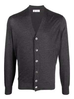 BRUNELLO CUCINELLI V-Neck Cashmere-Silk Cardigan