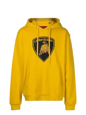 MOSTLY HEARD RARELY SEEN Mostly Heard Rarely Seen 8-Bit Raging Bull-Print Hoodie Yellow