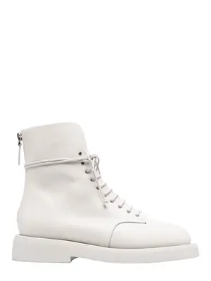 Marsèll Gommello Leather Combat Boots - White