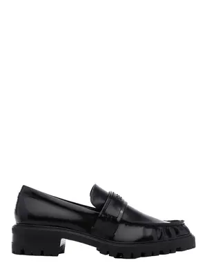 Senso Met I Calf Leather Loafers - Black
