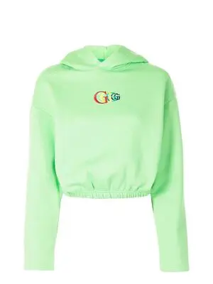 GOODBOY Logo-embroidered Cropped Hoodie - Green