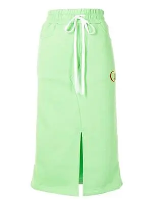 GOODBOY Logo-embroidered Jersey Midi Skirt - Green