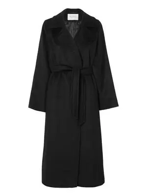 Max Mara Manuela Belted Camel Hair Coat - Black