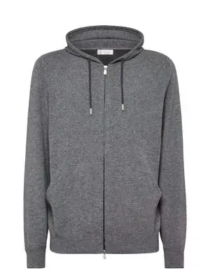 Brunello Cucinelli Zip-up Cashmere Hoodie - Grey