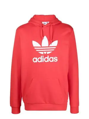 Adidas Logo-print Hoodie - Red