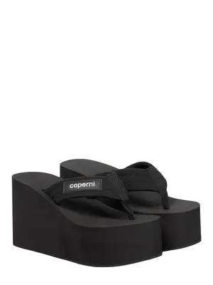 Coperni Platform Thong Sandals - Black