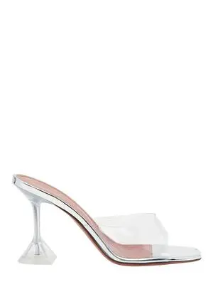 Amina Muaddi Lupita Glass Slide Sandals - Transparent