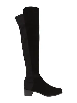 STUART WEITZMAN Reserve Suede Over-the-knee Boots - Black