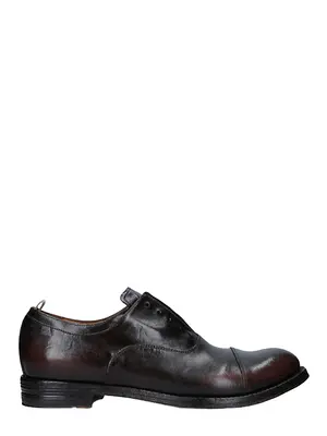 Officine Creative Anatomia Laceless Leather Derby Shoes - Dark Brown