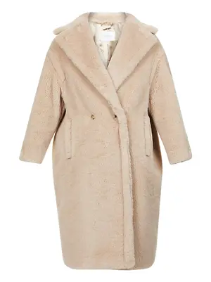 Max Mara Max Mara Teddy Alpaca Wool-Blend Coat Sand