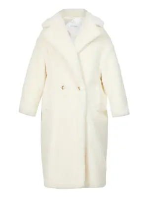 Max Mara Max Mara Teddy Alpaca Wool-Blend Coat White