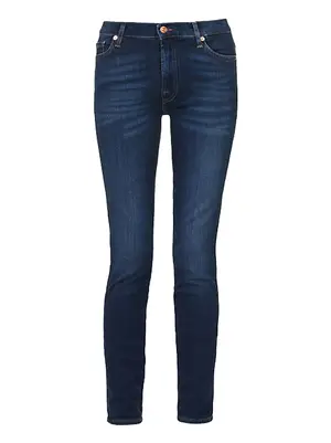 7 For All Mankind Slim Illusion High-rise Skinny Jeans - Starlight