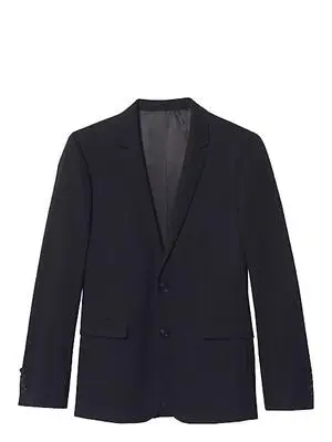 Sandro Slim-fit Wool-blend Blazer - Navy Blue