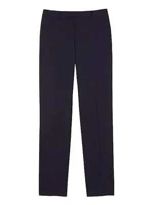 Sandro Slim-fit Tapered Stretch-wool Trousers - Bleus