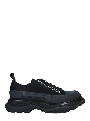 Alexander McQueen Tread Exaggerated-sole Canvas Trainers - Black