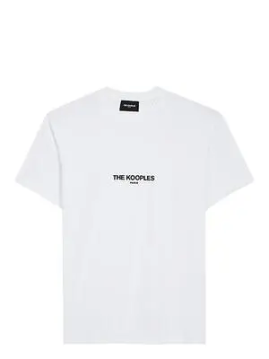 The Kooples Brand-print Cotton T-shirt - White