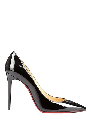 CHRISTIAN LOUBOUTIN Kate 100 Patent-leather Courts - Black