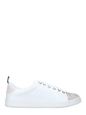 Kurt Geiger Liza Logo-embossed Faux-leather Trainers - Silver