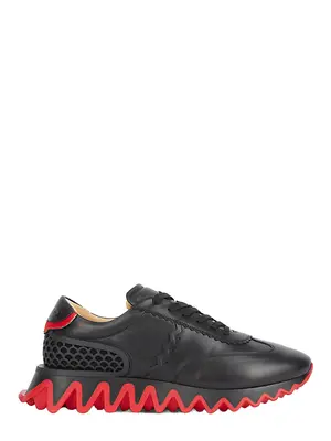 CHRISTIAN LOUBOUTIN Loubishark Leather Trainers - Black/loubi