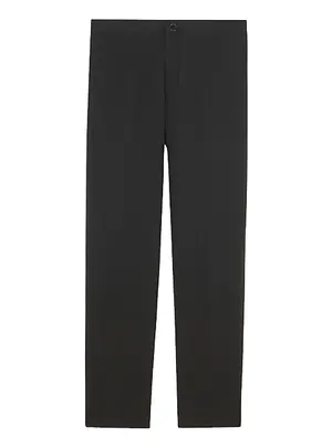 Sandro High-rise Stretch-jersey Trousers - Black