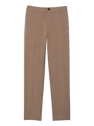 Sandro High-Rise Stretch-Jersey Trousers Bruns