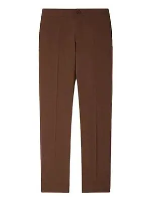 Sandro High-rise Stretch-jersey Trousers - Cognac