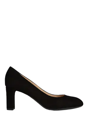 LK BENNETT Winola Block-heel Suede Courts - Bla-black