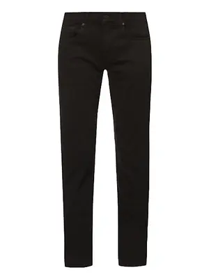 7 For All Mankind Slim-fit Straight-leg Stretch-denim Jeans - Black