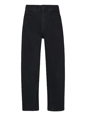 Whistles Barrel High-rise Straight-leg Jeans - Black