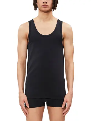 Hanro Cotton-blend Vest Top And Stretch-cotton Boxer Briefs - Black