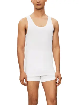 Hanro Cotton-blend Vest Top And Stretch-cotton Boxer Briefs - White