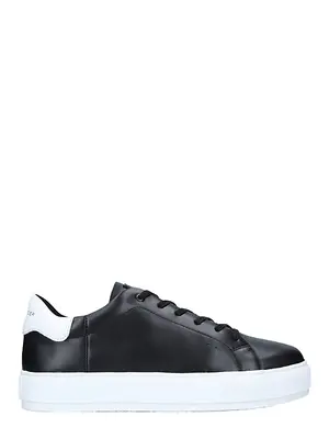 Kurt Geiger Laney Platform Leather Trainers - Black