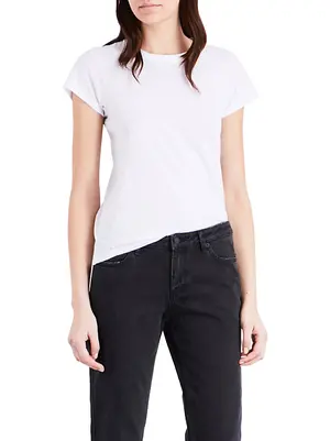 Rag & Bone Round Neck Cotton T-shirt - Bright White