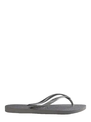 Havaianas Logo-Embellished Rubber Flip-Flops Slim Steel Grey